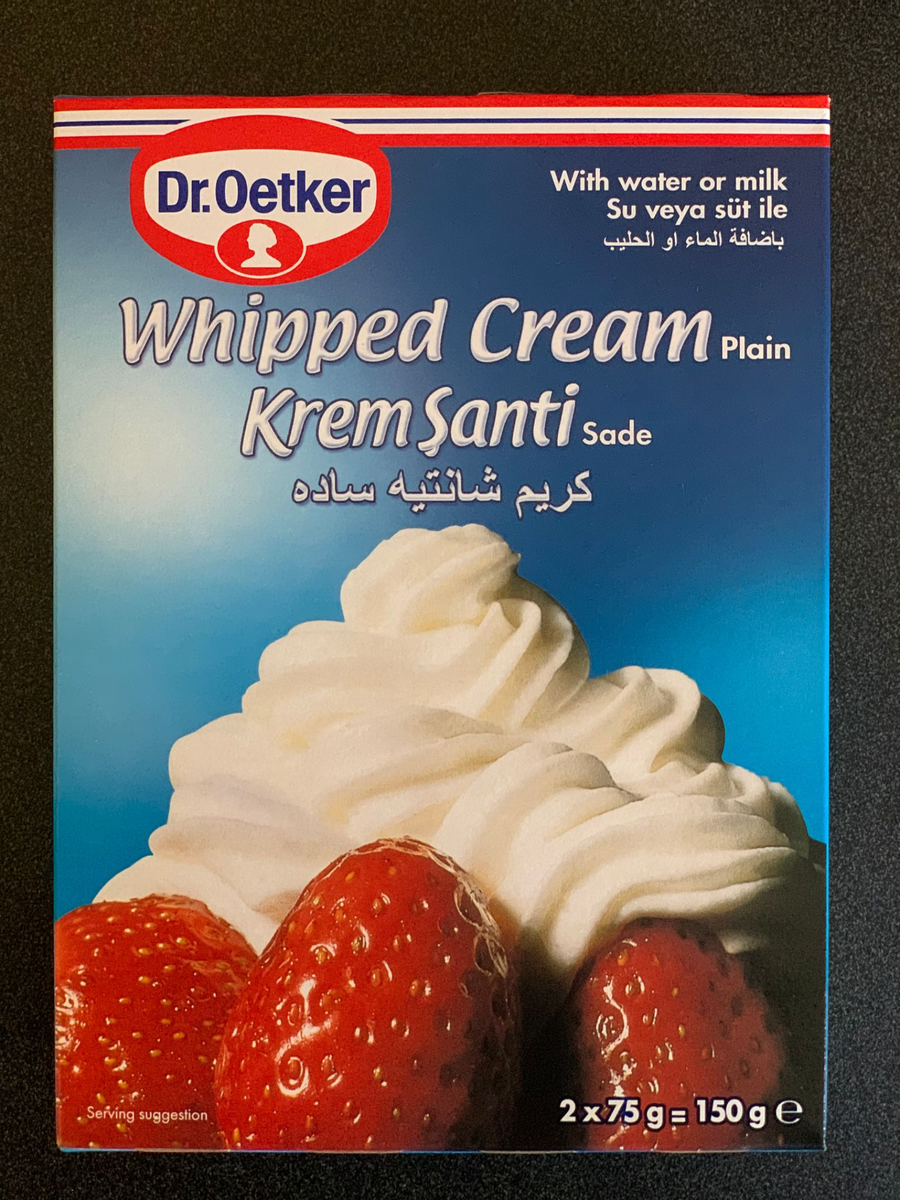 Dr Oetker Whipped Cream Plain Krem Santi Sade 150g Hannacoffee